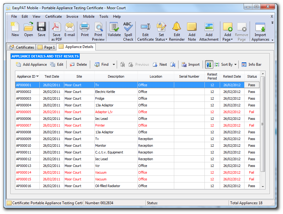 EasyPAT Portable Appliance Testing Software EasyPAT Portable Appliance Testing Software